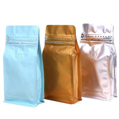 China Customized Size Aluminum Foil Stand up Zipper Pouch Coffee Bags with Valve for sale