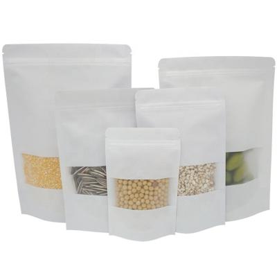 10*15 12*20 white kraft paper cashew nuts packaging doypack zipper bag