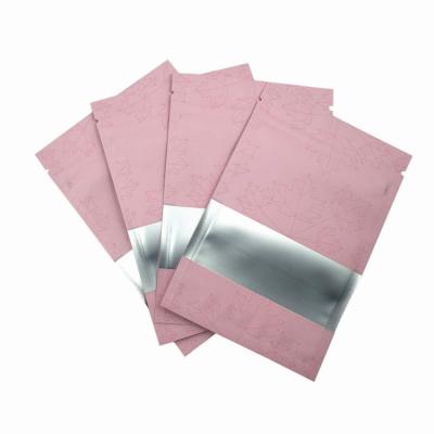 China Custom Printed Flat Open Top Resealable Tear Notch Ziplock Mylar Bags for sale