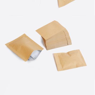 China Different Size Custom Design 3 Side Seal Kraft Paper Plastic Bags with heat seal for sale