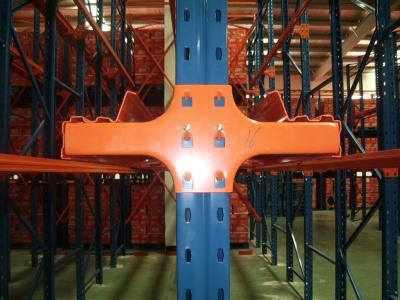 China Entrar y conducir a través de los bastidores ahorrando espacio Estantes de almacenamiento de almacén OEM disponible en venta