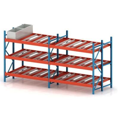 China Gravity Rack Carton Flow Racking System Industrial Rolling Steel Shelving for sale