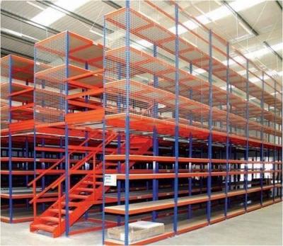 China Warehouse Steel Mezzanine Rack Compound Structural for High Levels Storage for sale