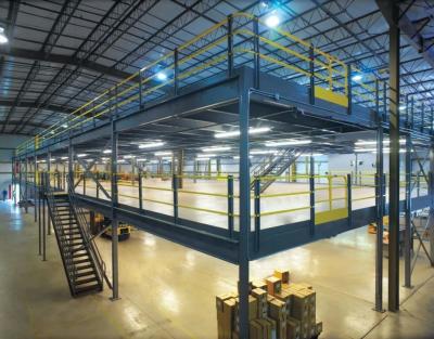China Grote span staalconstructie platform poedercoating / galvaniserende industriële mezzanine vloer Te koop