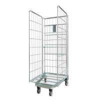 China Metal Warehouse Storage Cage Nesting Security Roll Container Trolley Cage for sale