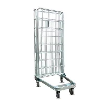China Metalen magazijn opslag kooi nesting beveiligingsrol container trolley kooi Te koop