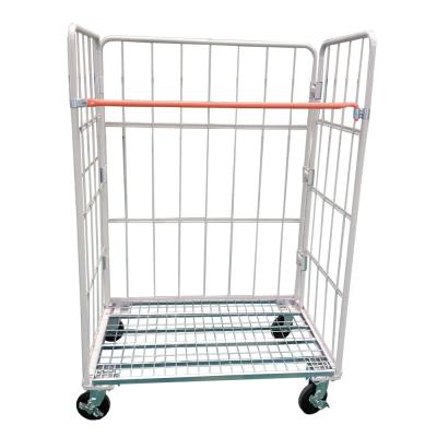 Cina Galvanizzato saldatura magazzino industriale Cage di stoccaggio Metal Wire Mesh Roll Cage Cart in vendita