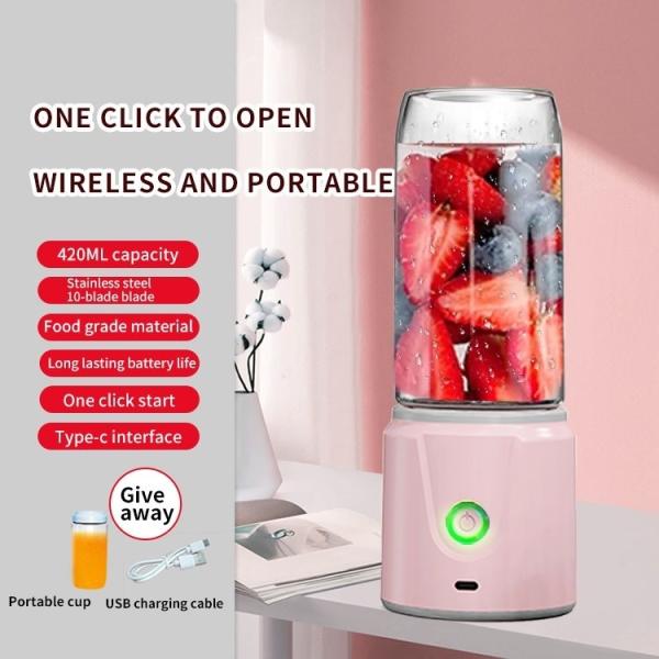 Quality Battery 1500mAh 10 Blades Mini Smoothie Electric Portable Rechargeable Travel for sale