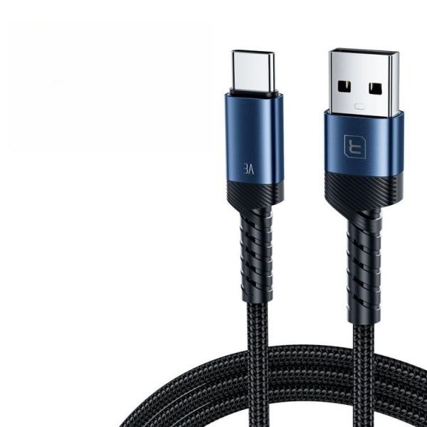 Quality 3A Fast Charging USB A to USB C Cable Toocki Nylon Jacket Type C Data Cable for for sale