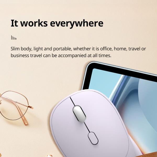 Quality Stock HaiDiXing 2.4GHZ Dual Mode Wireless Bluetooth Office Mouse Fashion Silent for sale
