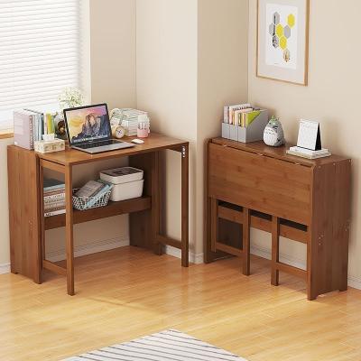 China Mail Packing Y Bamboo Folding Desk for Small Spaces Laptop Workstation Table Office Study Desk Cabinet Storage Shelf for sale