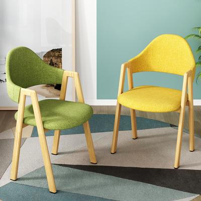 China Dining Chair PU Leather Linen Seating Chairs Comfortable Cushion Seat Room with Metal Legs Backrest Kitchen for sale