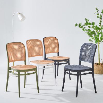 China Plastic Rattan Dining Chair, Modern Indoor Outside Seat s, Patio Lounge Stool, Armless ing for sale