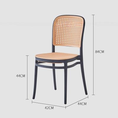 China Plastic Rattan Dining Chair, Modern Indoor Outside Seat s, Patio Lounge Stool, Armless ing for sale