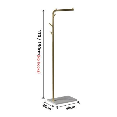 China Multifunctional Metal Corner Rack Wardrobe Clothes Hanging for Coat Hat Space-saving Garment with Hooks for sale