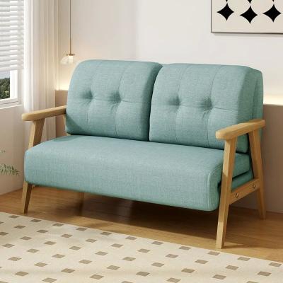 China 1.55m Folding Sofa Bed Recliner Dual-purpose Wood Small Apartment Lunch Break Simple Double Japanese Style Lazy for sale