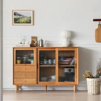 China Buffet Kitchen Cabinet with Storage Cube, Solid Wood Side Cupboard Standing Drawer for for sale