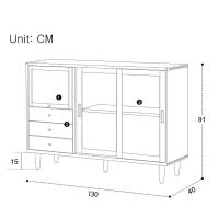 China Buffet Kitchen Cabinet with Storage Cube, Solid Wood Side Cupboard Standing Drawer for for sale