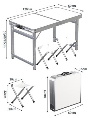 China Small Collapsible Table Portable Outdoor Stable Wood Board Camping with Adjustable Height for sale
