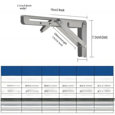 Quality 2pcs Folding Shelf Brackets Heavy Duty Stainless Steel Collapsible for Table Wall Mounted Type Modern Space Saving DIYfor sale