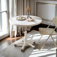 China Sofa Lifting Table with wheels, Simple Small Round Dining , Side , Home Balcony , Reception for sale