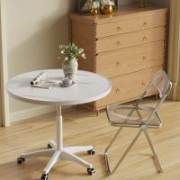 China Sofa Lifting Table with wheels, Simple Small Round Dining , Side , Home Balcony , Reception for sale