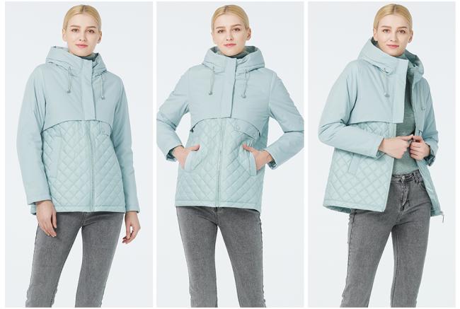 Stylish and Practical Woman Sping Autumn Coat with Internal Pocket and Zipper Closure