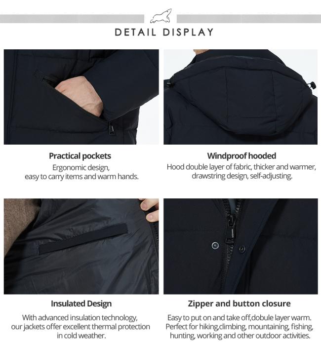 four pockets, , long coat,man winter coat,black coat,business style, thick coat, light colour