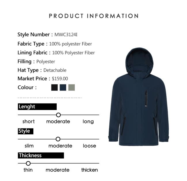 winter outside  coat winter-proof, casual style,water-proof,classic style,daily wear,black jacket