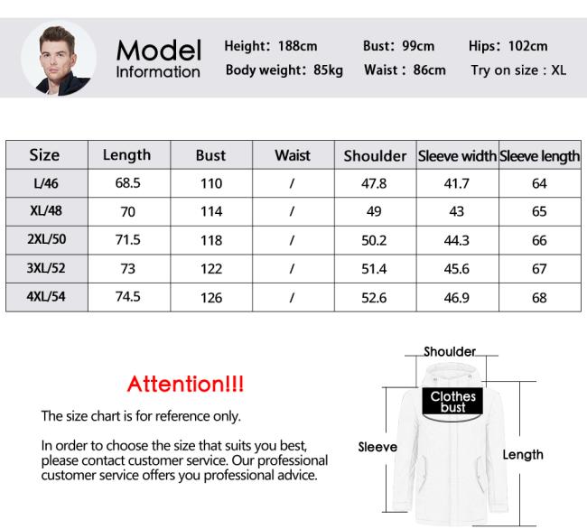 Man Sping Autumn Coat Fashionable and Practical Cotton Jacket for Autumn and Spring, black coat, man hooked coat