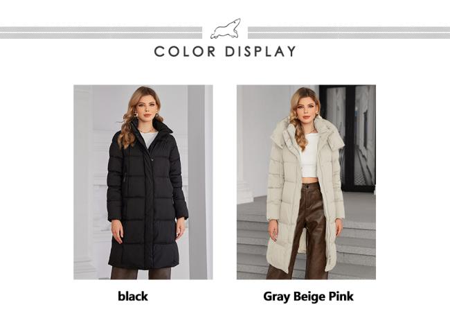Mid Length Detachable Hood Thickened Down / Cotton Jacket, classic coat, nice colour, for daily wear, warm coat