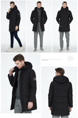 중국 정규 핏 맨스 긴 파카 어두운 회색 남성 많은 주머니와 함께 팩 다운 재킷 판매용