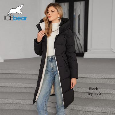China Classic Contrast Color Medium Length Thickened Down / Cotton Jacket for sale