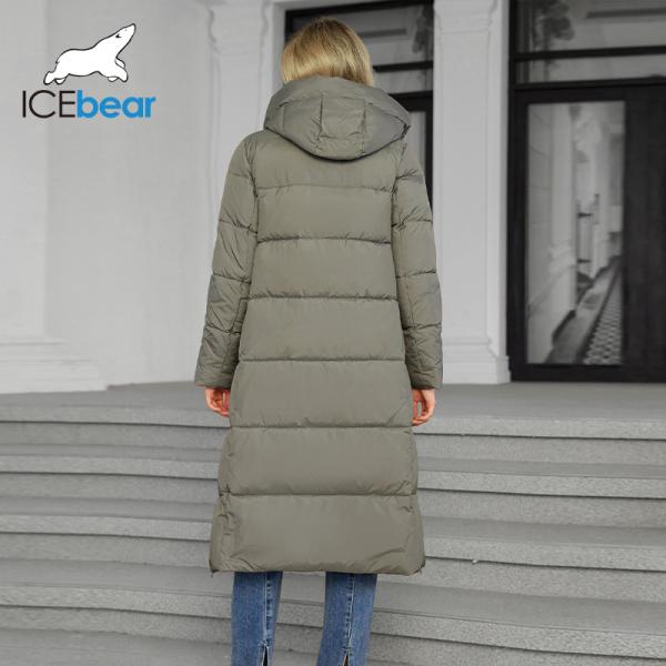 Quality Hooded Thickened Long Cotton Coat With Slanted Placket And Pleats Fashion for sale