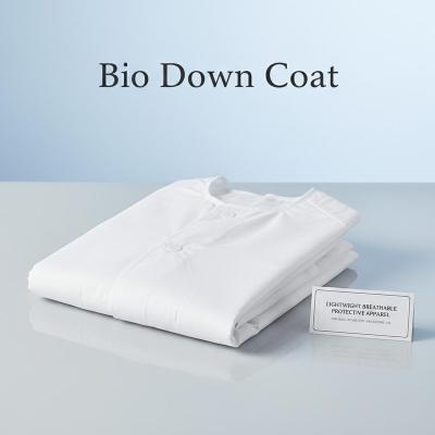 China Polyester Lining Disposable Non Woven Lab Coat Bio Down Coat Lightweight Breathable Protective Apparel for Healthcare and Laboratory for sale