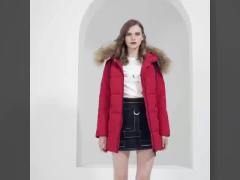 with fur，Winterproof Bio Down Woman Coat Outside Casual Style Waterproof Woman Jacket