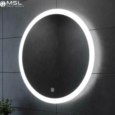 Cina Specchio a batteria a LED bianco Specchio moderno a batteria Specchio da bagno rotondo in vendita
