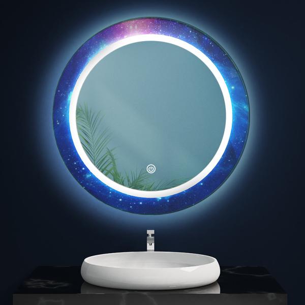 Quality 12V Wall Mounted Bathroom Mirror 3200K Round Illuminated Bathroom Mirror Anti for sale