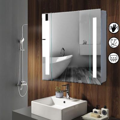 China 4000K LED Medicine Cabinet Anti Fog Lighted Medicine Cabinet Square for sale