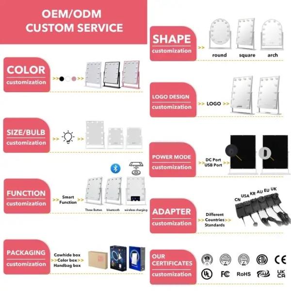 Quality Rectangle Vanity Touch Screen Mirror Smart Vanity Makeup Mirror Customized for sale