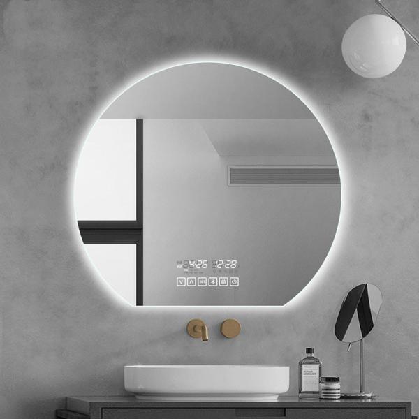 Quality Customized LED Arched Bathroom Mirror Smart Touch Screen Vanity Mirror Anti Fog for sale