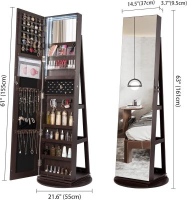 Cina Frameless Full Length Mirror Cabinet Rectangle Wood Mirror Cabinet Customized in vendita