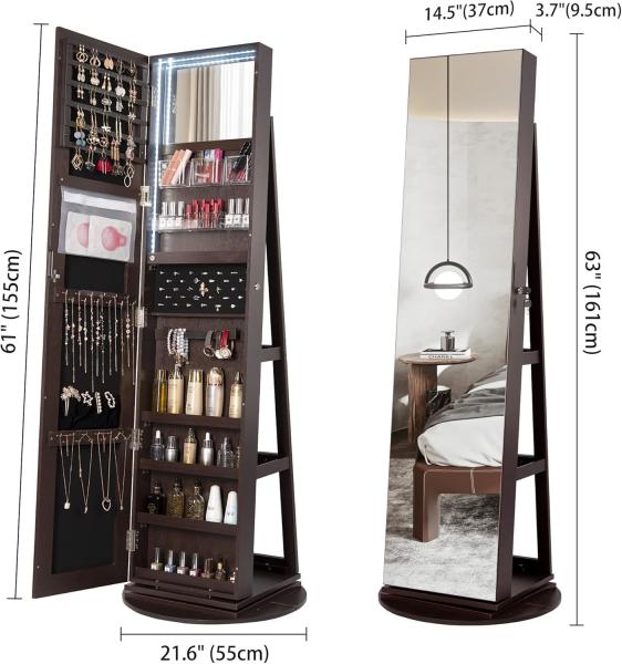 Quality Frameless Full Length Mirror Cabinet Rectangle Wood Mirror Cabinet Customized for sale