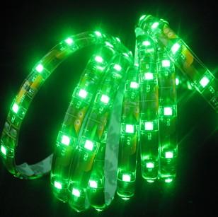 China Green color SMD 3528 flexible led strip light 48leds/m for sale