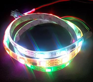 China Non-Waterproof RGB color Digital led strip light 32leds/m for sale