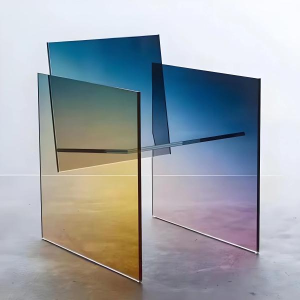 Quality 10mm Colored Safety Laminated Glass Panel Stylish Balcony System for sale