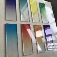 China Gradient Laminated Glass Panel Display Showcase Shower System for sale