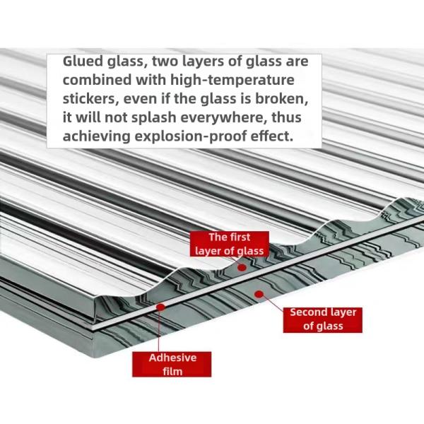 Quality Colored 10mm Laminated Safety Glass Panel Stylish Balcony Railing for sale