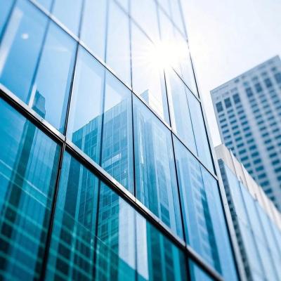 China Gentle Technology Reflective Glass Low E Coated Glass Curtain Wall System for sale