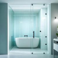 China Durable Shower Room Glass Application With Tempered Glass Float Glass Elements for sale